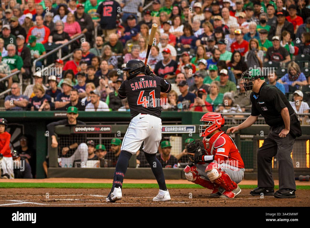 Goodyear, United States. 17th Mar, 2025. Cleveland Guardians first base ...