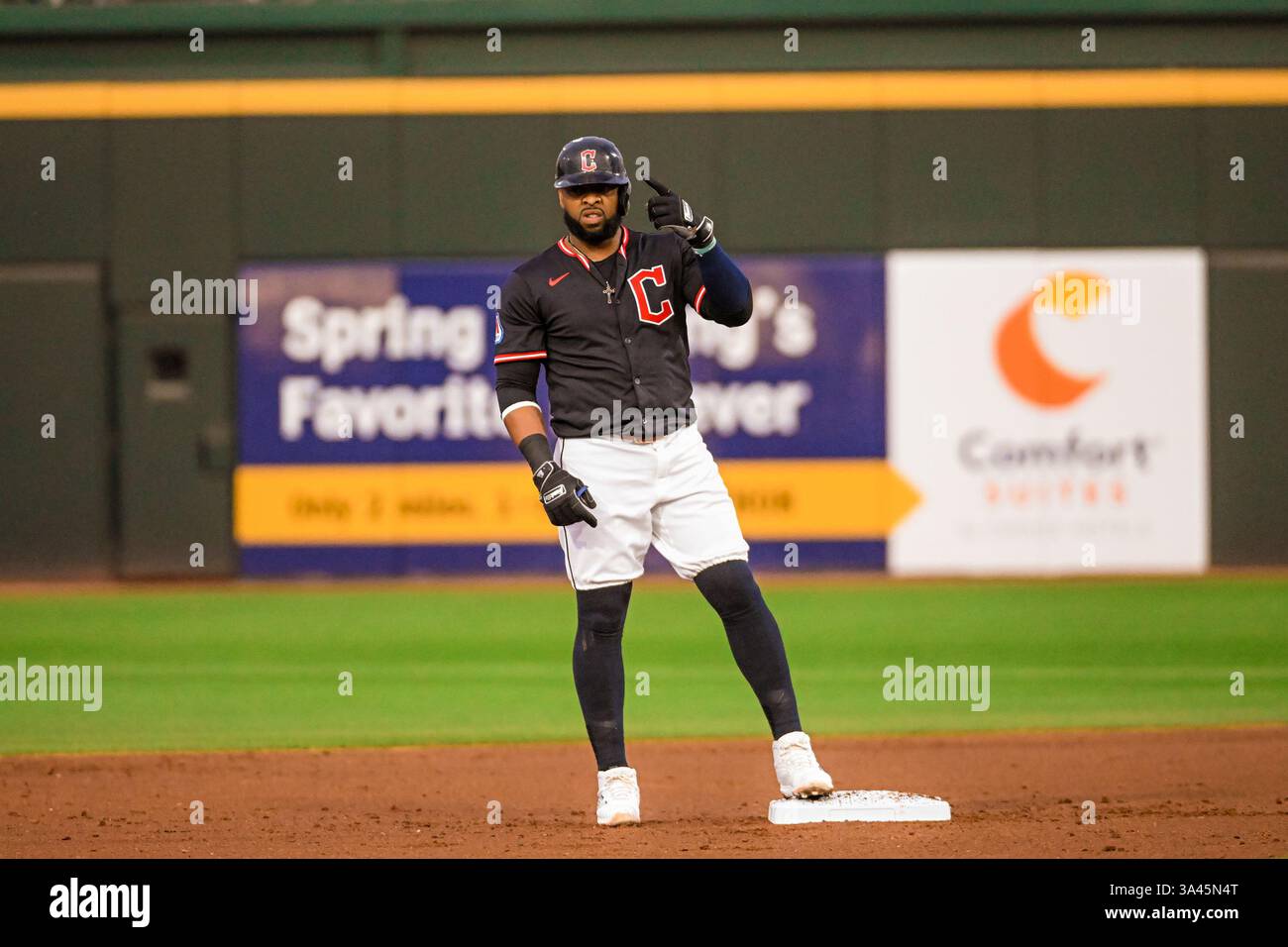 Goodyear, United States. 17th Mar, 2025. Cleveland Guardians first base ...