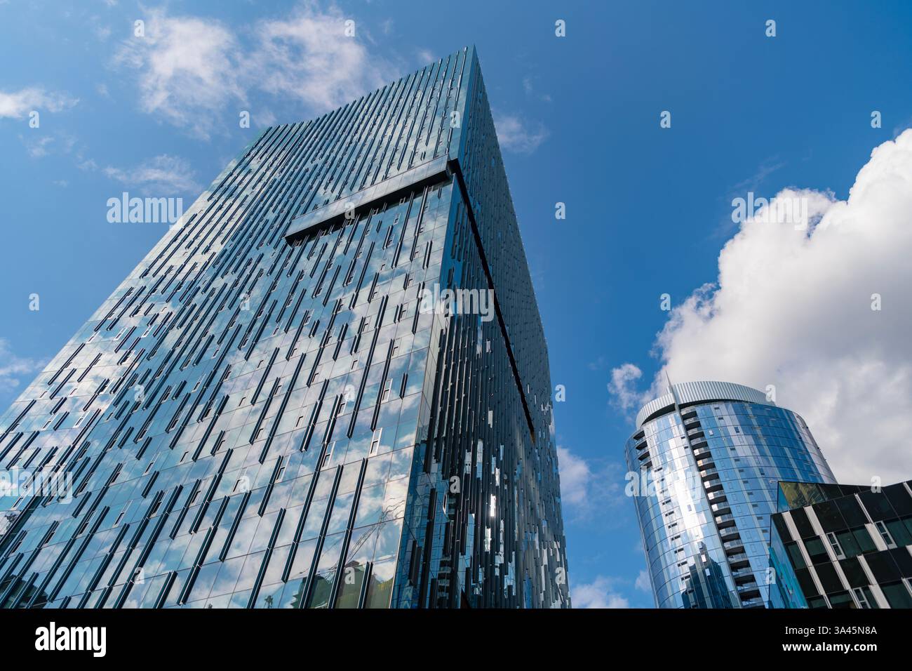 City architecture. Architecture of office building. Perspective ...