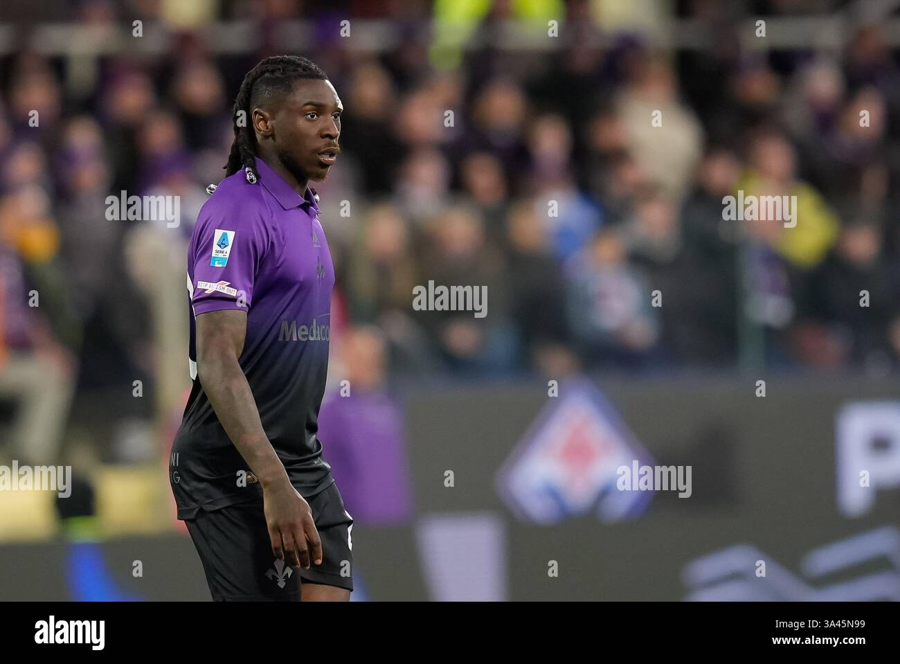 Florence, Italy. 16th Mar, 2025. Moise Kean of ACF Fiorentina looks on ...