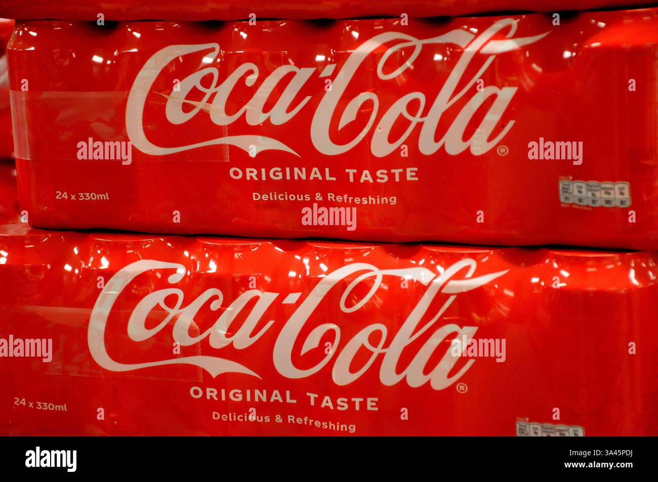 Copenhagen/ DenmarK/14 march 2025/ Coca cola cans sells in danish ...