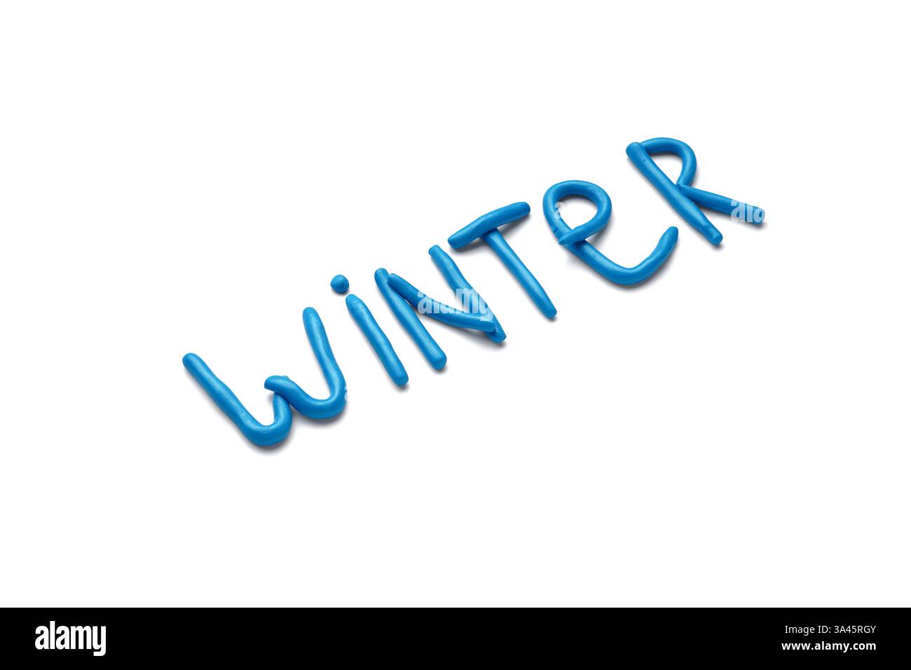 Word winter on snow Cut Out Stock Images & Pictures - Alamy