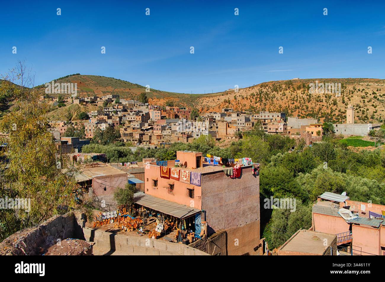 Stunning landscape of Morocco - village in the Anti Atlas mountain, a ...
