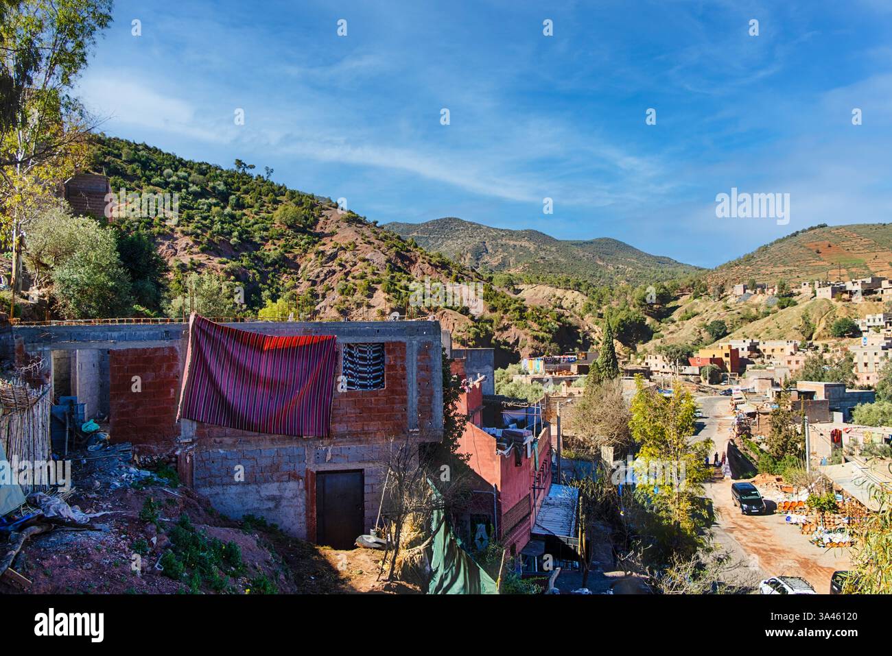 Stunning landscape of Morocco - village in the Anti Atlas mountain, a ...