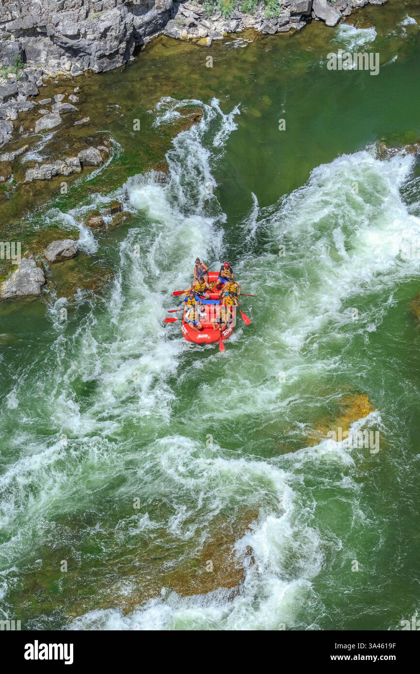 rafters shooting fang rapids in alberton gorge on the clark fork river ...