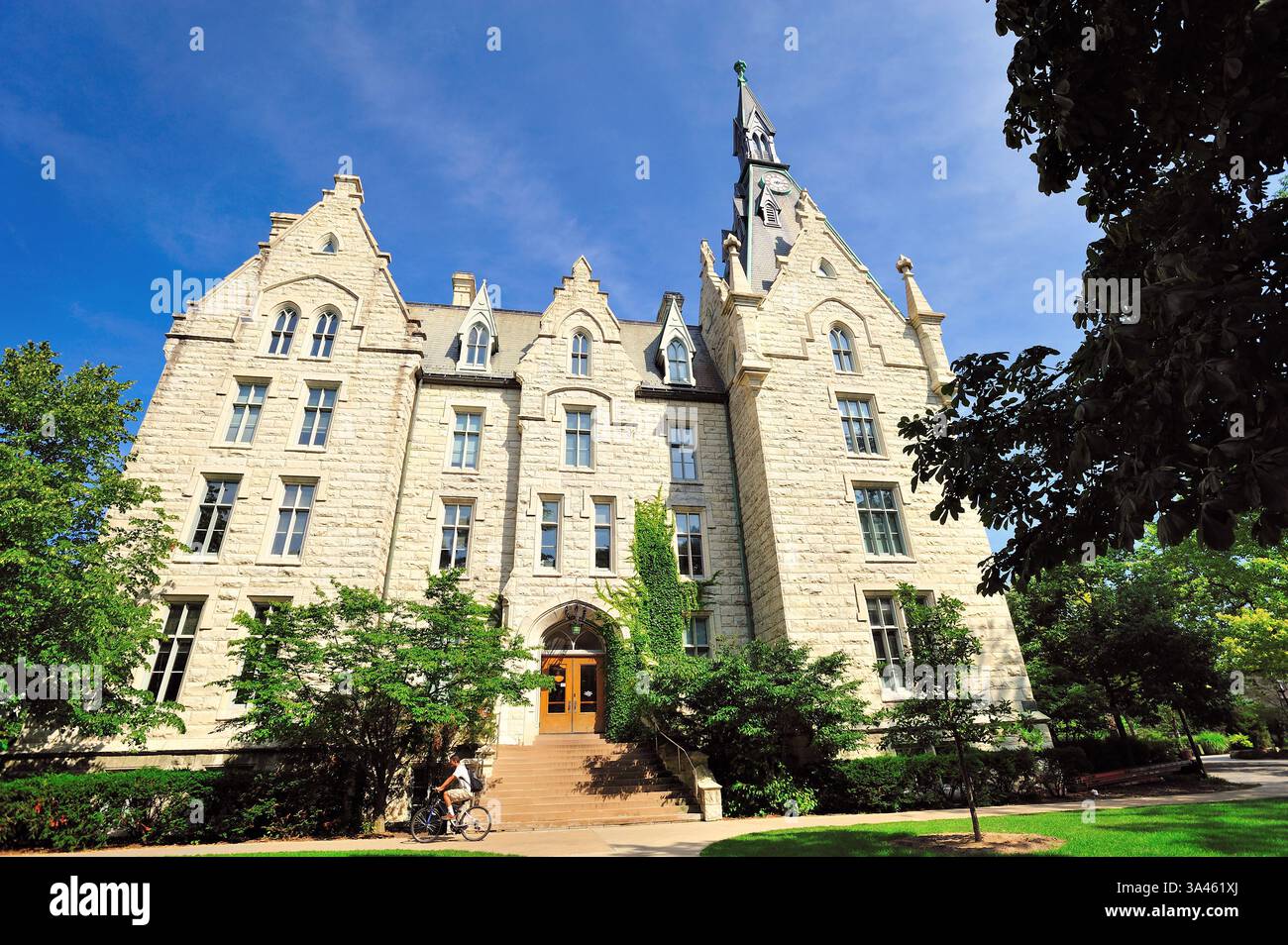Evanston, Illinois, USA: University Hall on the campus of Northwestern ...