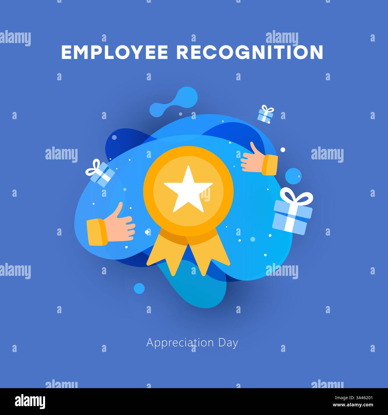Employee Recognition and Appreciation Day Illustration with Star Medal Stock Vector Image & Art ...