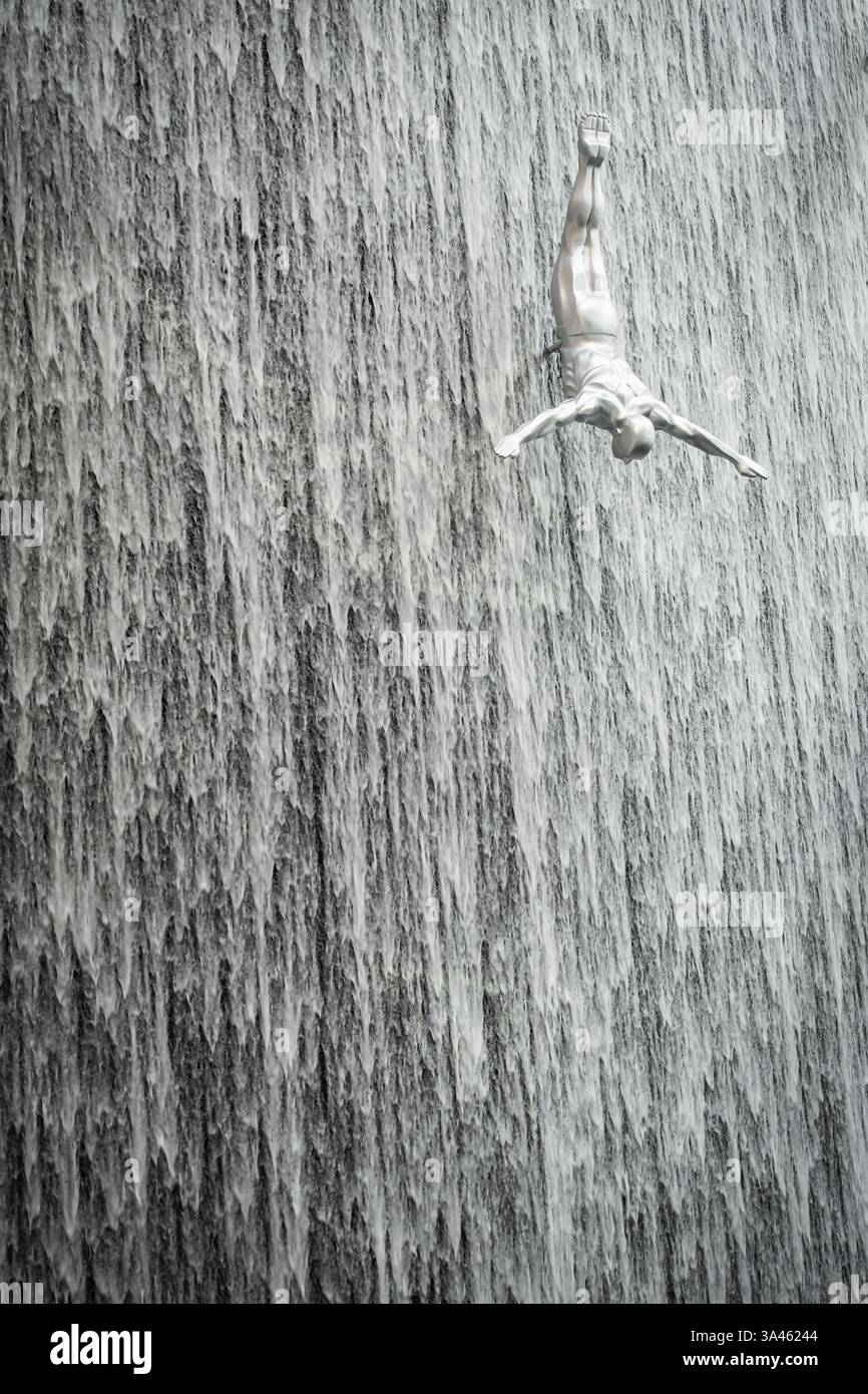 Dubai, UAE - March 8th 2025 : The Dubai mall human waterfalls - United ...