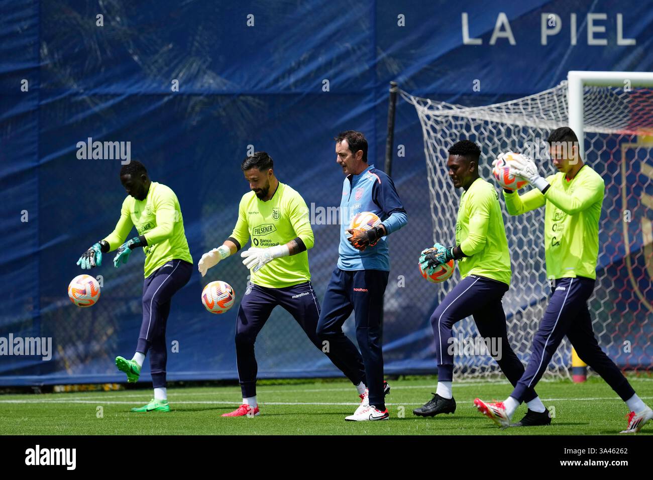 Ecuador's national soccer team goalkeepers train in Quito, Ecuador ...