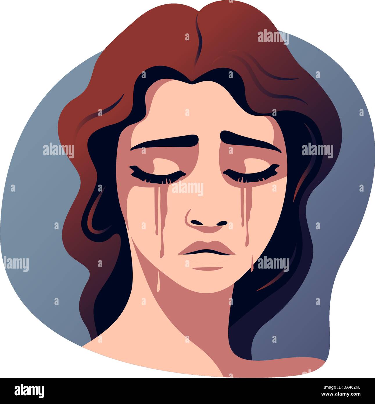 Woman neutral face expression Stock Vector Images - Alamy