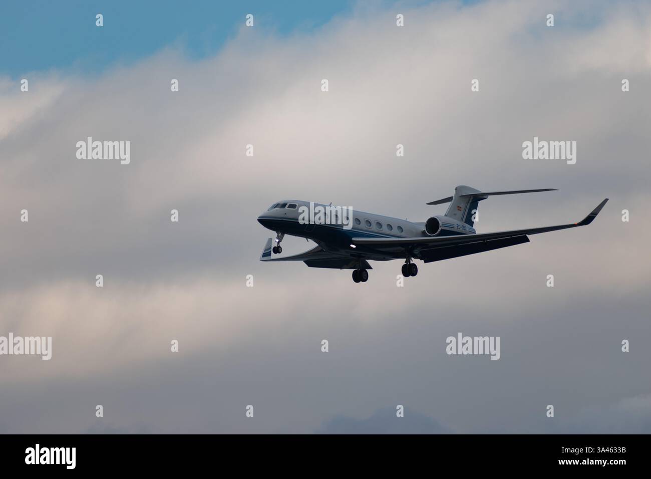 Zurich, Switzerland, January 15, 2024 EC-OBZ Gulfstream G650ER aircraft ...