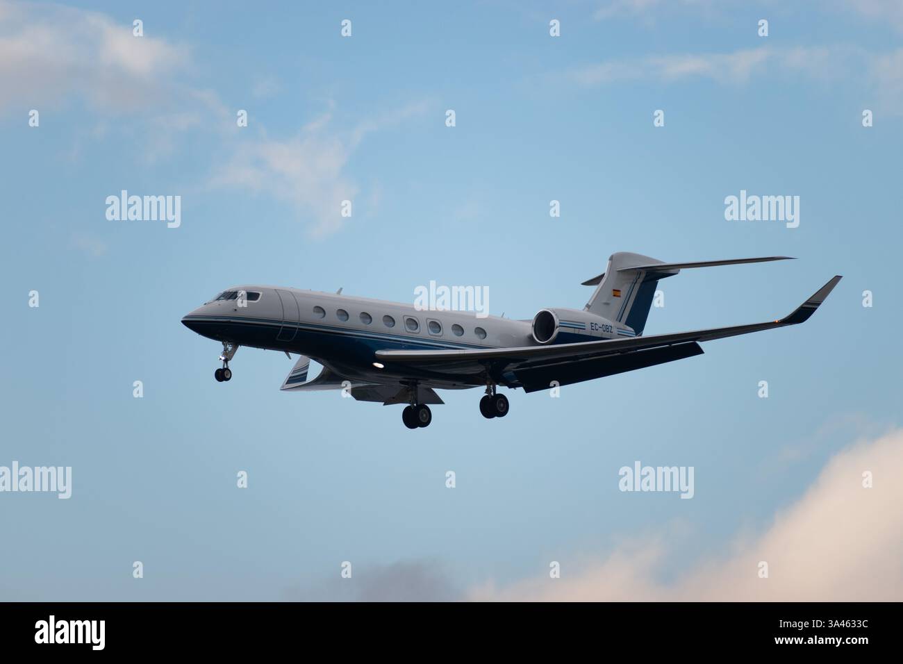 Zurich, Switzerland, January 15, 2024 EC-OBZ Gulfstream G650ER aircraft ...