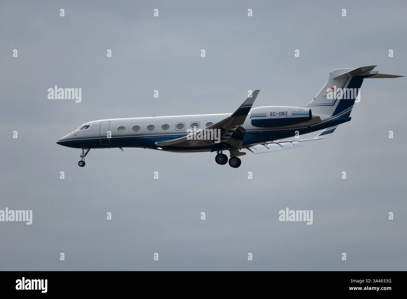 Zurich, Switzerland, January 15, 2024 EC-OBZ Gulfstream G650ER aircraft ...