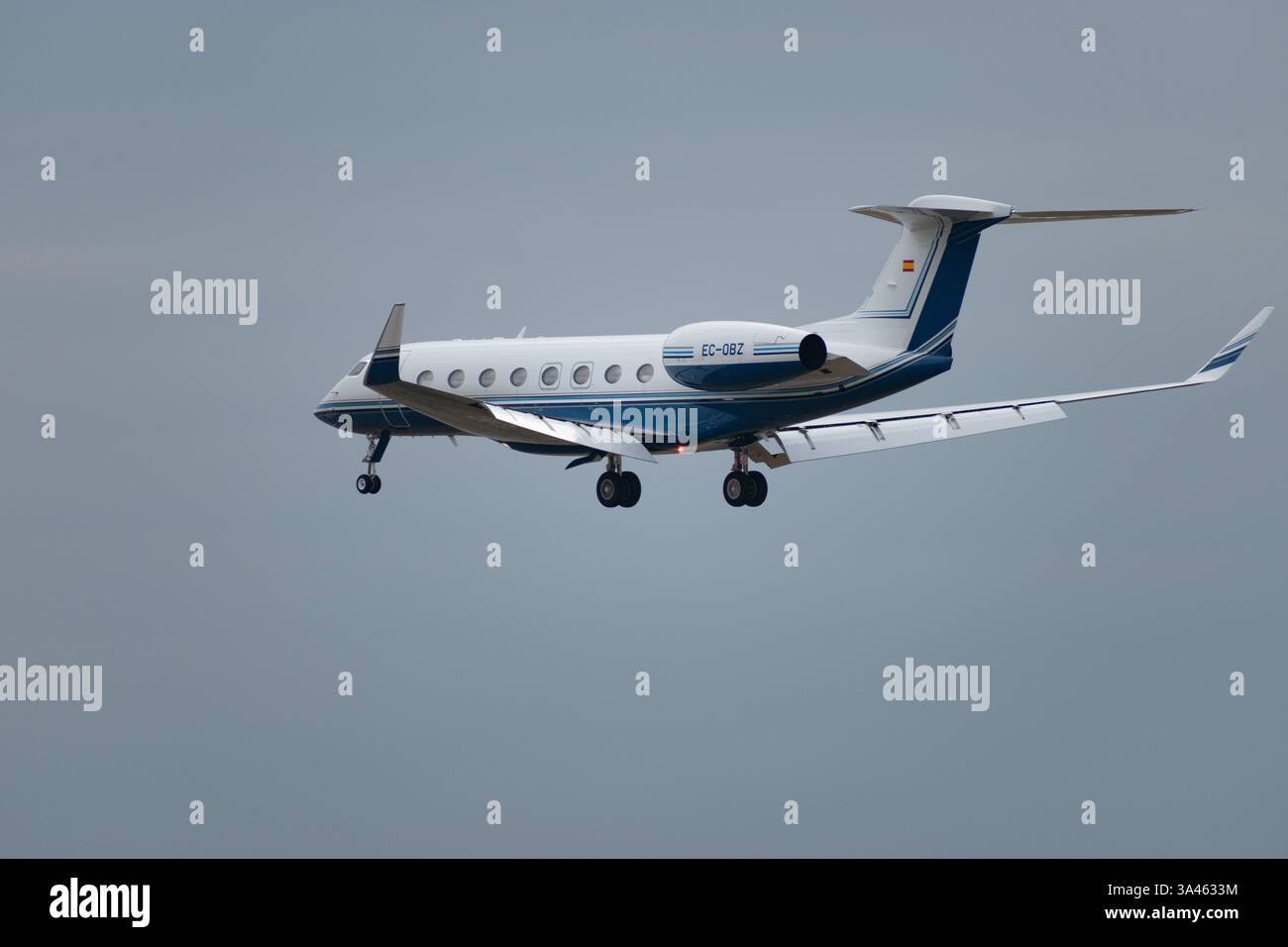 Zurich, Switzerland, January 15, 2024 EC-OBZ Gulfstream G650ER aircraft ...