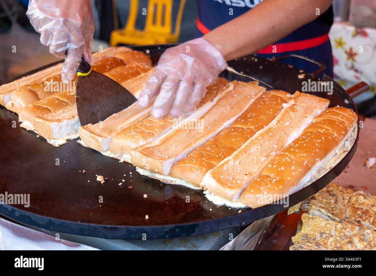 Roti John, a popular street food in Malaysia and Singapore. Roti john ...