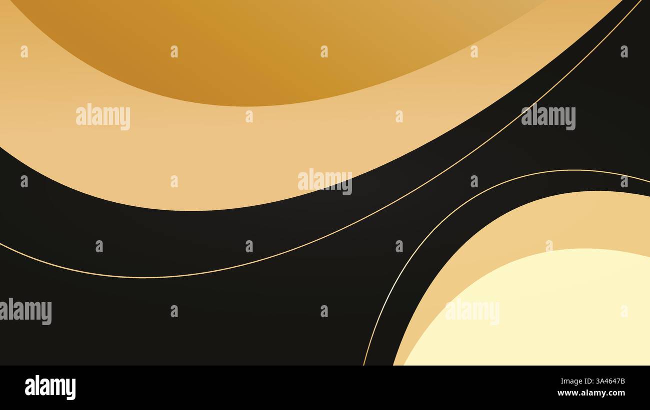 Elegant gold wave vector background with smooth curves, perfect for ...