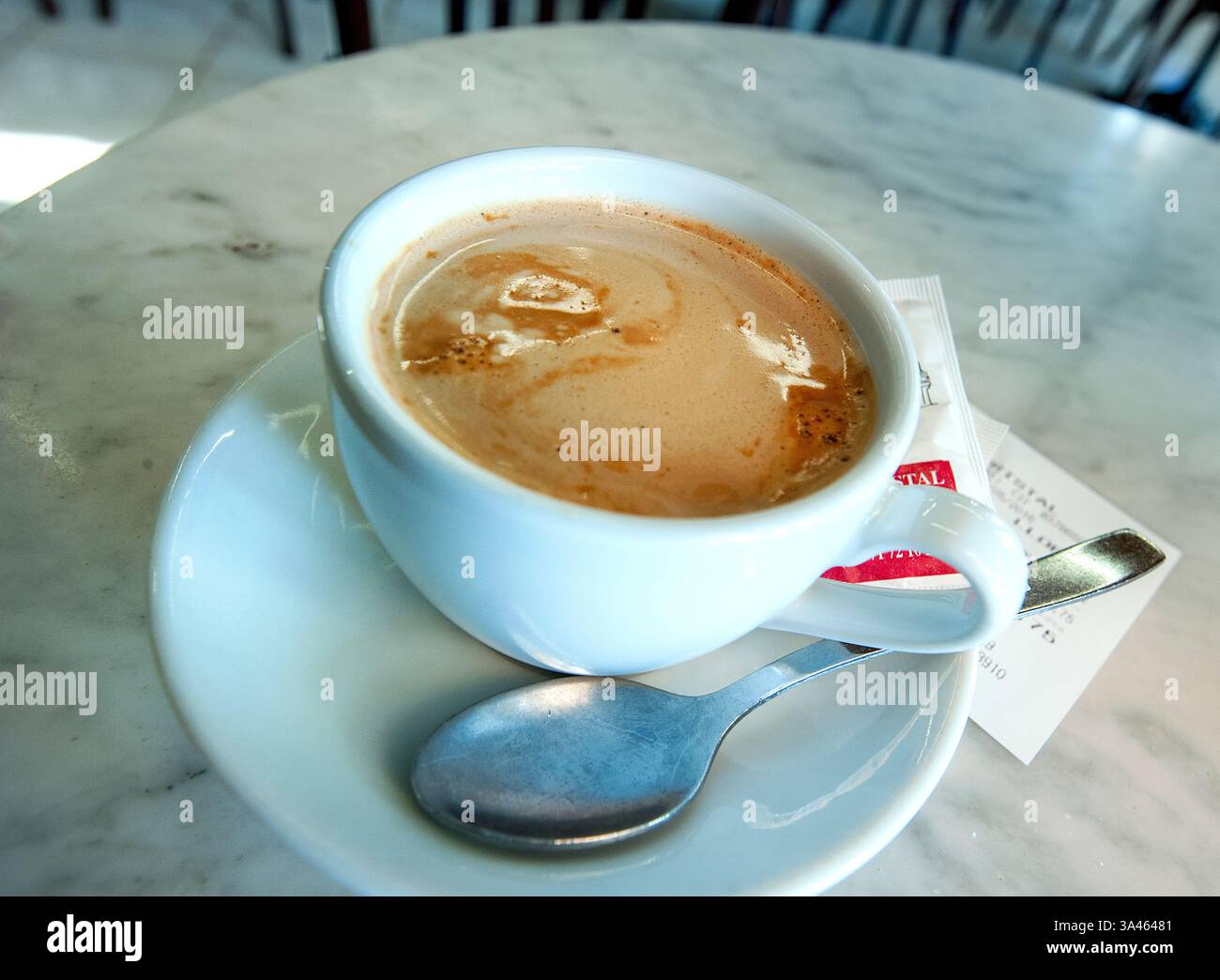 Coffee with milk, Cafe con leche, Spain Stock Photo - Alamy