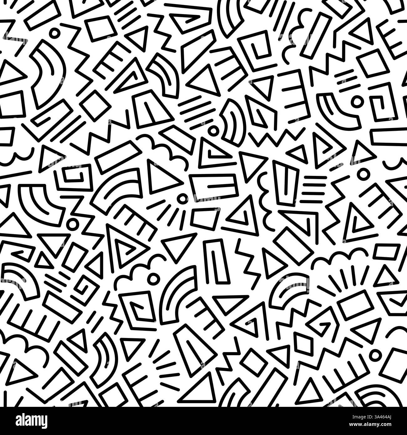 Bold doodle lines pattern hi-res stock photography and images - Alamy