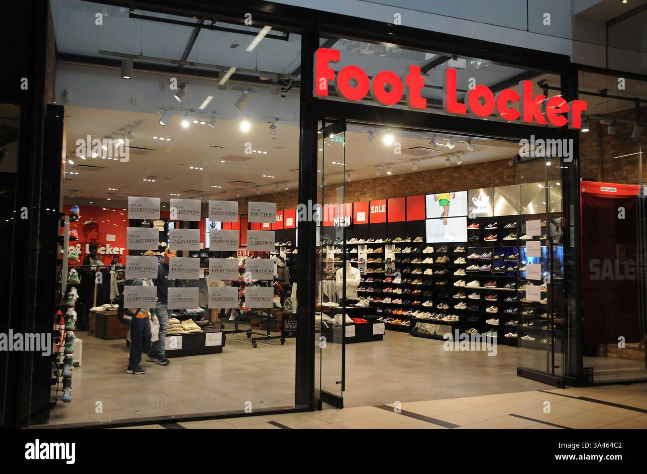 Copenhagen/ DenmarK/18 maRCH 2025/Foot locker sport store on stroeget ...