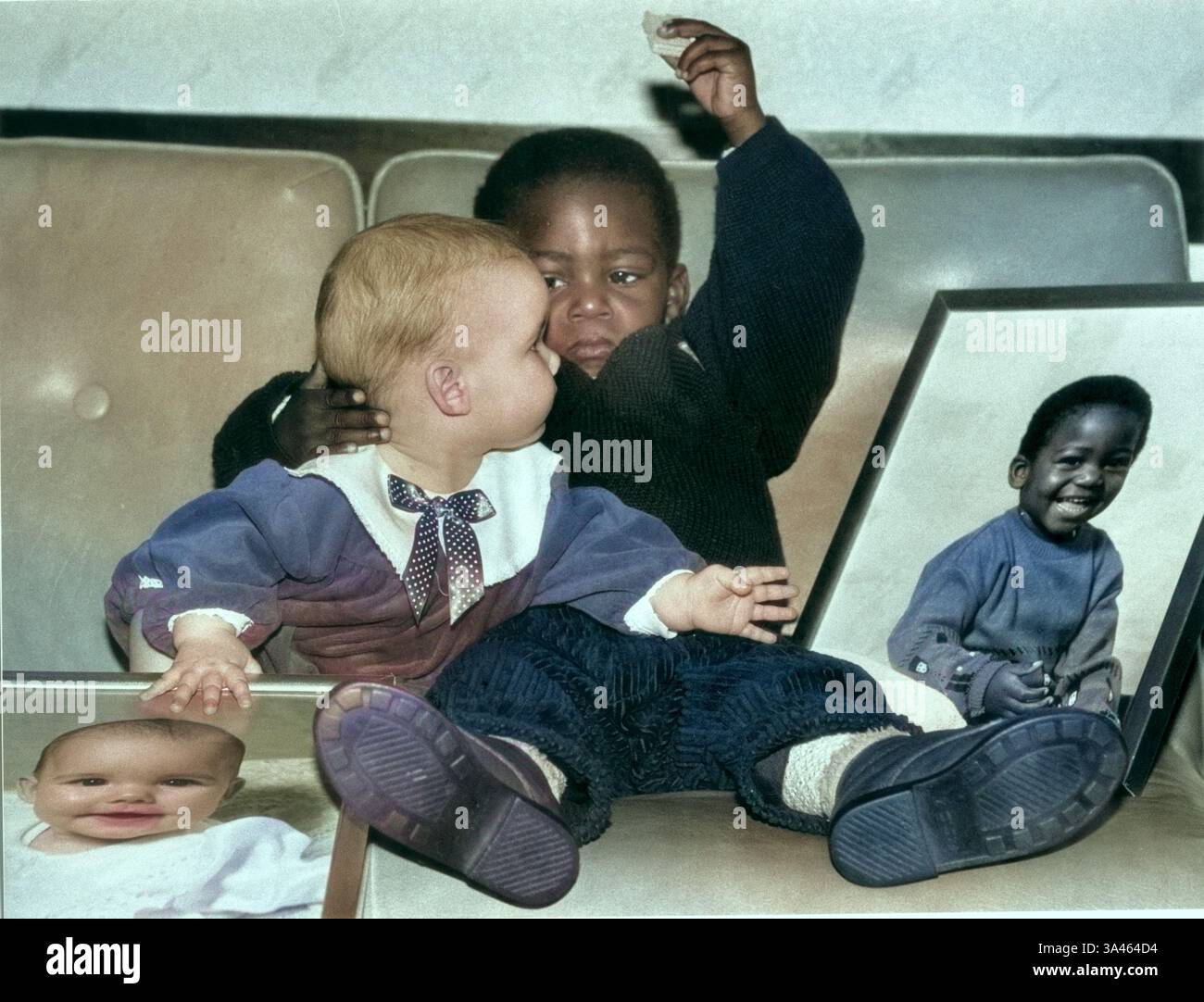 Children winners of portrait photography award Britain 1980s Stock ...