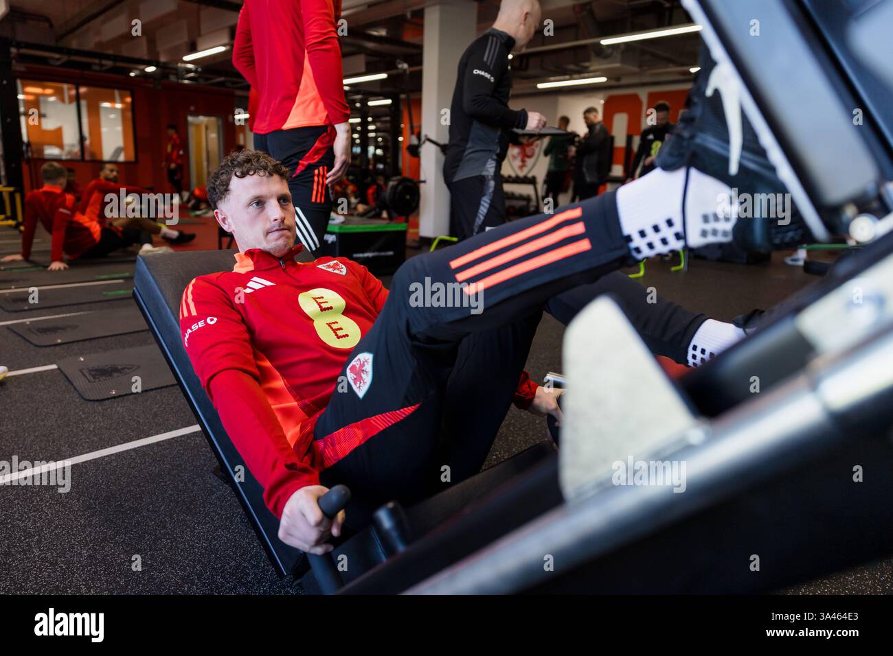 PONTYCLUN, WALES - 18 MARCH 2025: Wales' Nathan Broadhead during a ...