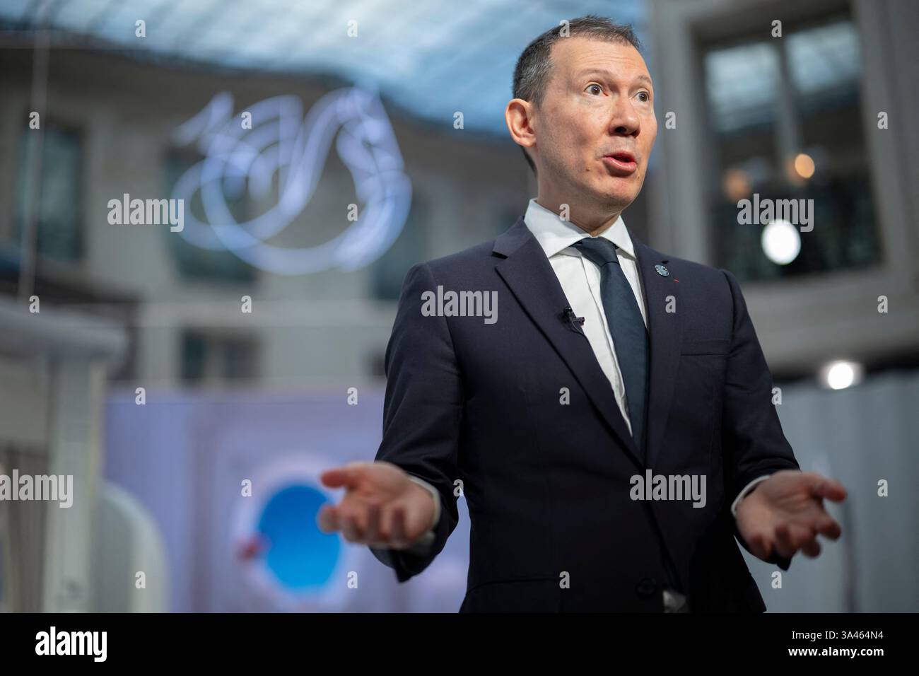 Paris, France. 18th Mar, 2025. CEO Air France-KLM Ben Smith speaks at ...
