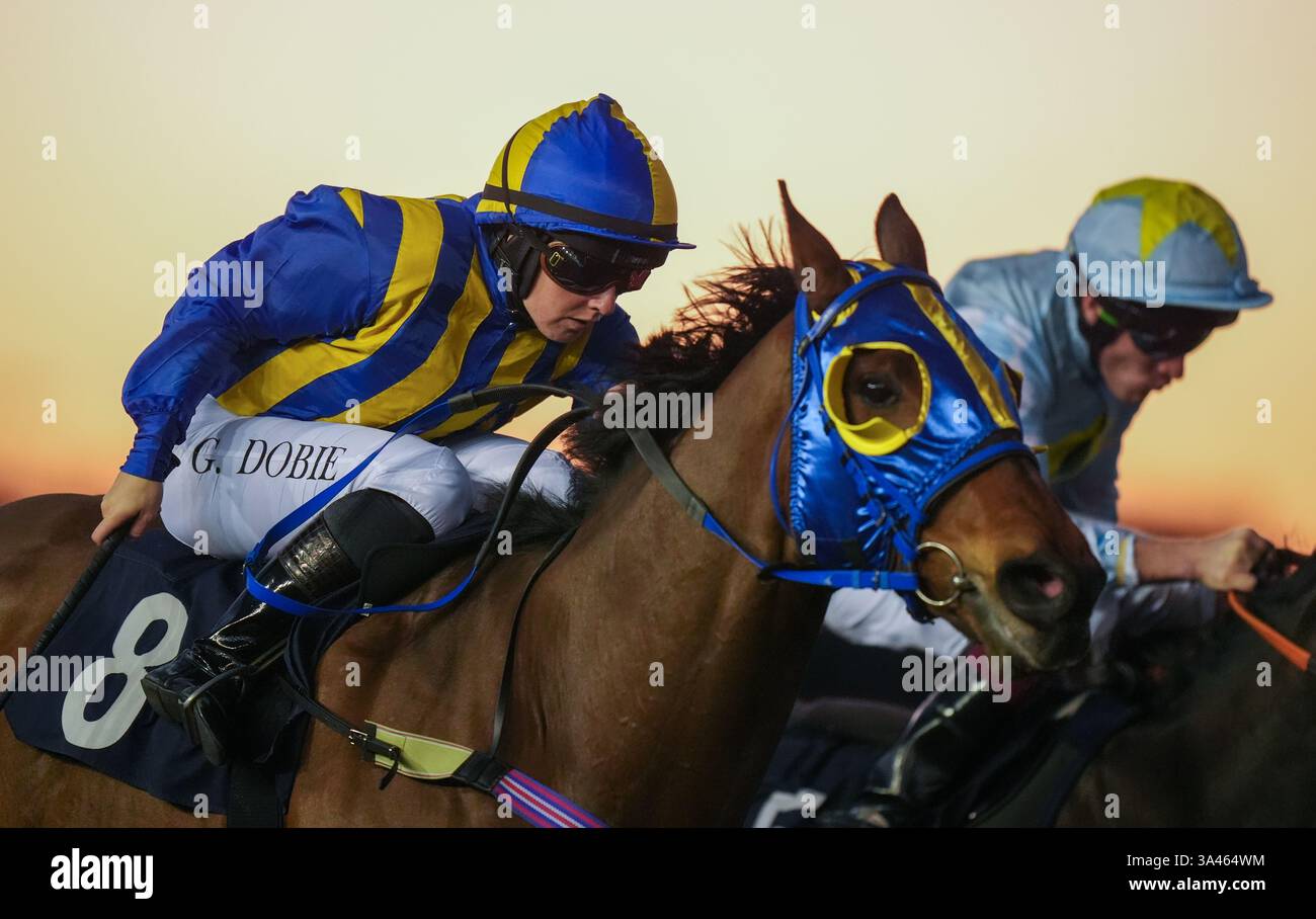 Bold Suitor ridden by Georgia Dobie (left) on their way to win the Win ...