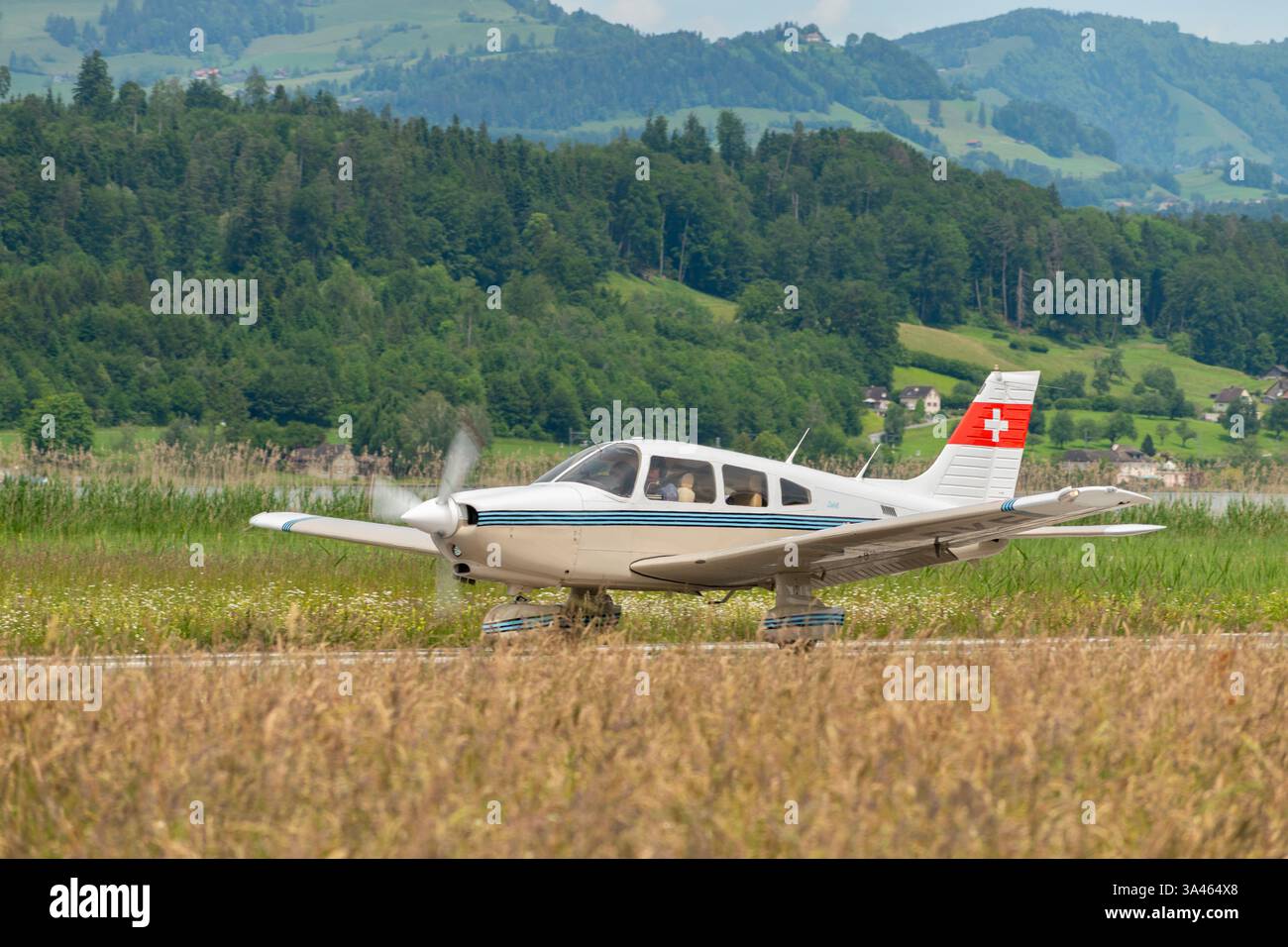 Wangen-Lachen, Switzerland, May 26, 2024 HB-PKF Piper PA-28-236 ...