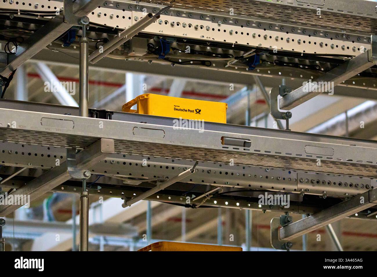 Germering, Bavaria, Germany - 18 March 2025: Deutsche Post s yellow ...
