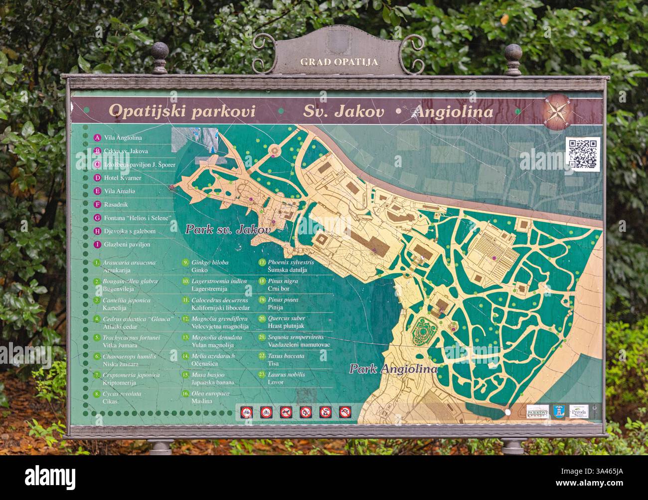 Opatija, Croatia - October 08, 2024: Town Parks Gardens Sv Jakov and ...