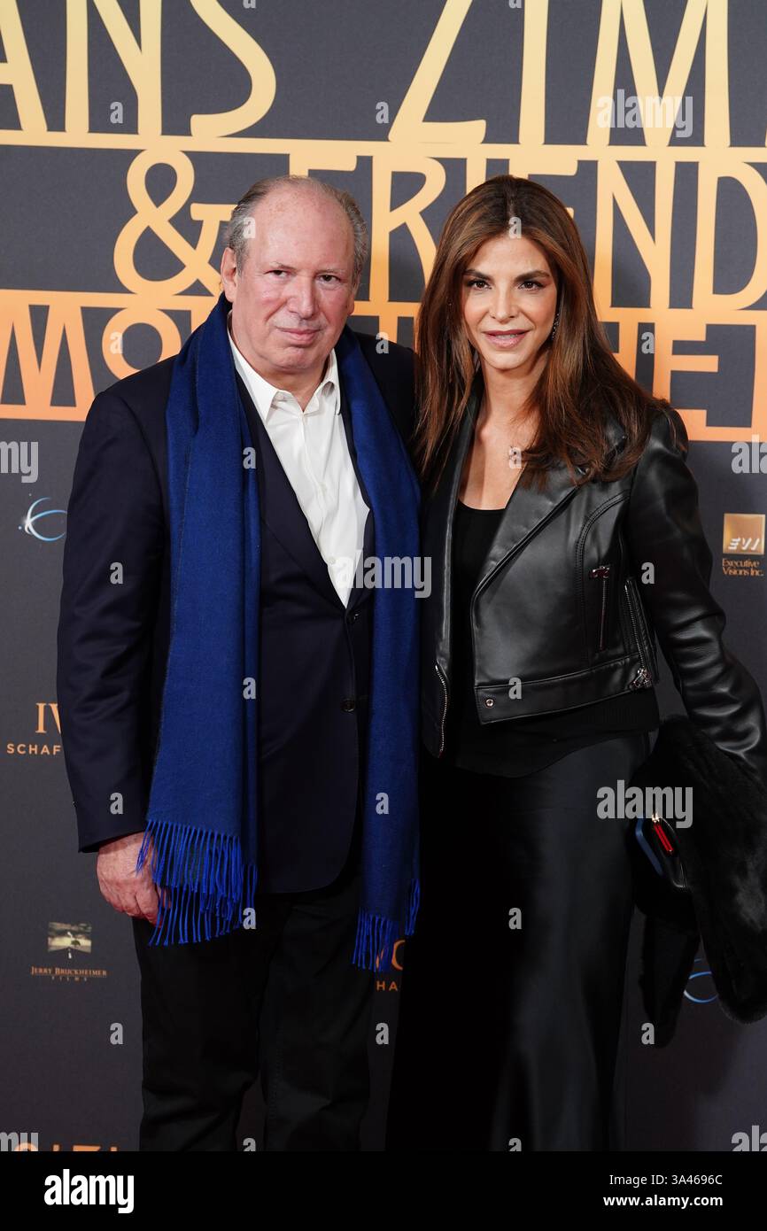 Hans Zimmer and his wife, Suzanne Zimmer, at a photocall for Hans ...