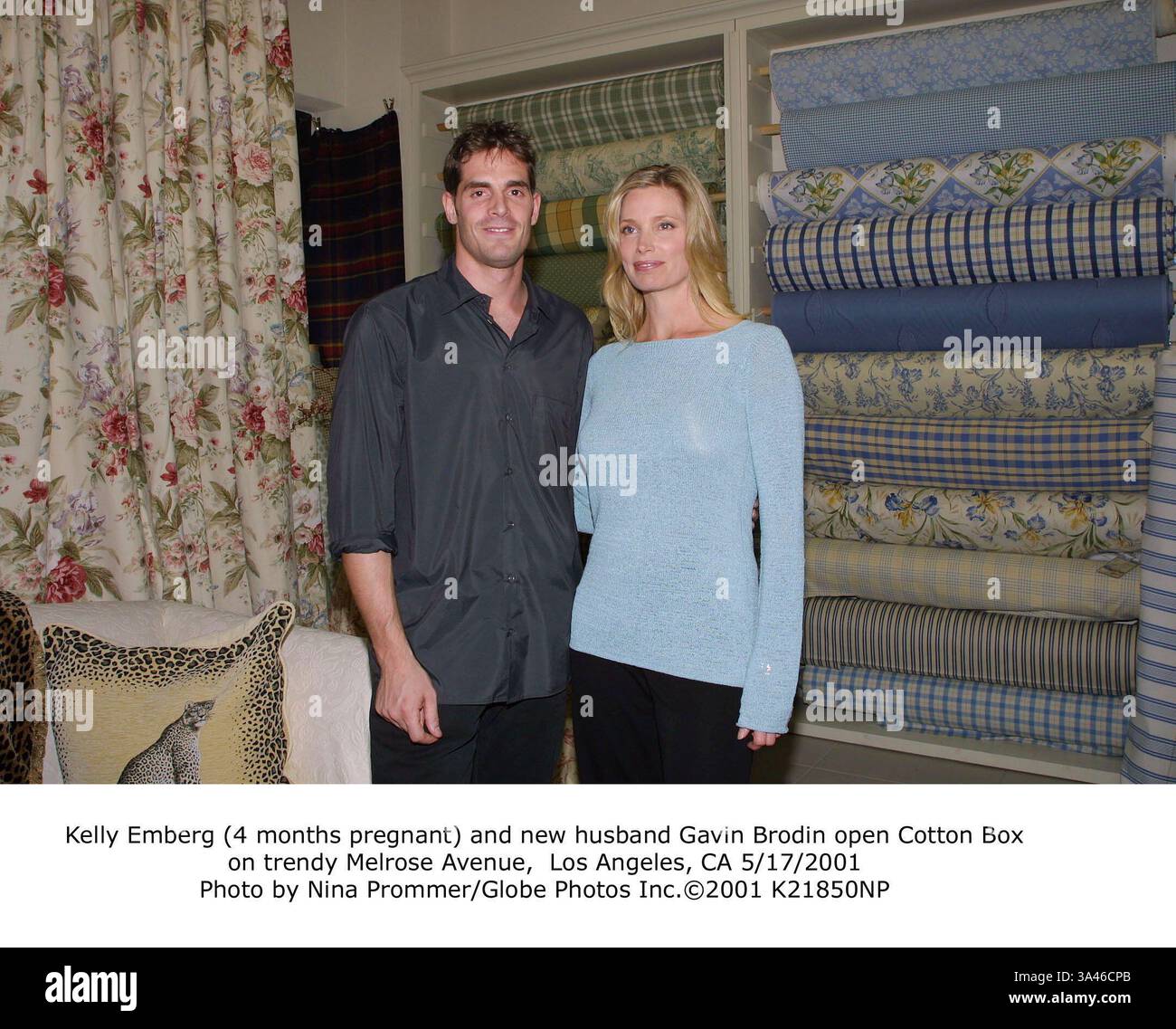 May 17, 2001 - Kelly Emberg (4 months pregnant) and new husband Gavin ...