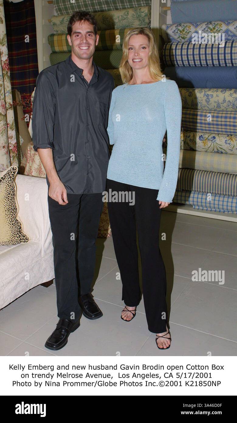 May 17, 2001 - Kelly Emberg (4 months pregnant) and new husband Gavin ...