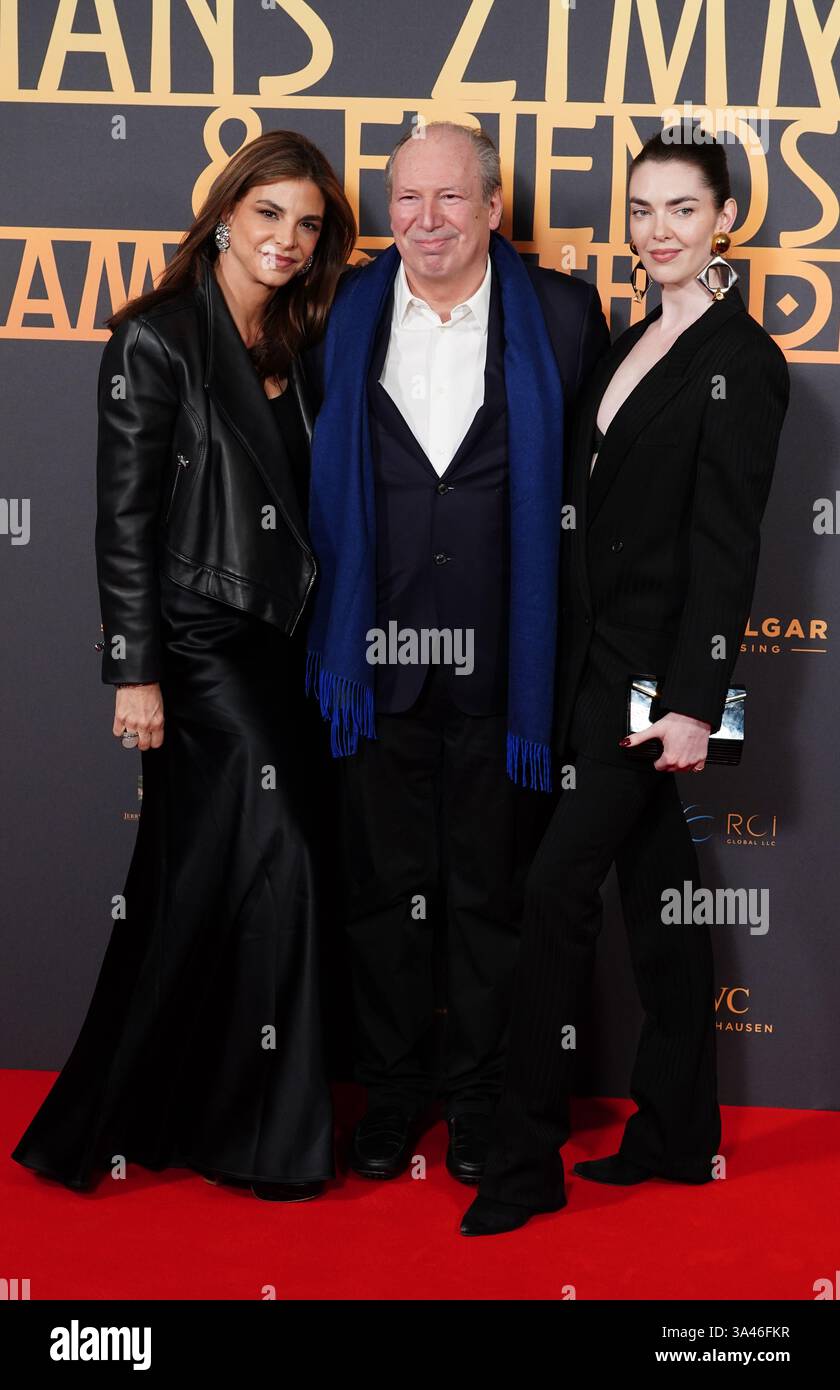 Hans Zimmer with his wife, Suzanne Zimmer (left), and daughter, Zoe ...