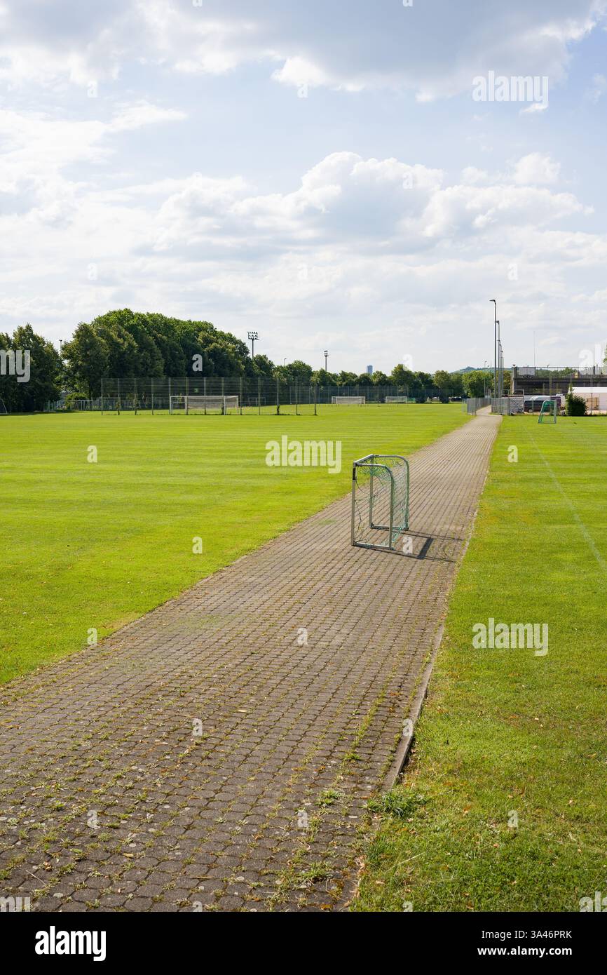 A football ground for training football players and playing sports ...