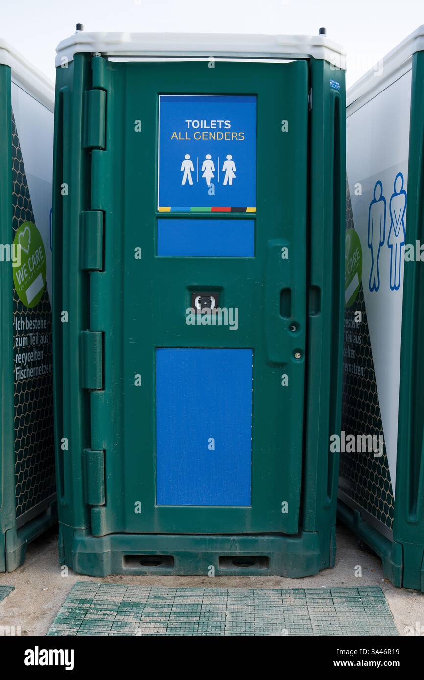 Portable toilets for all genders. Portable toilets are often used at ...