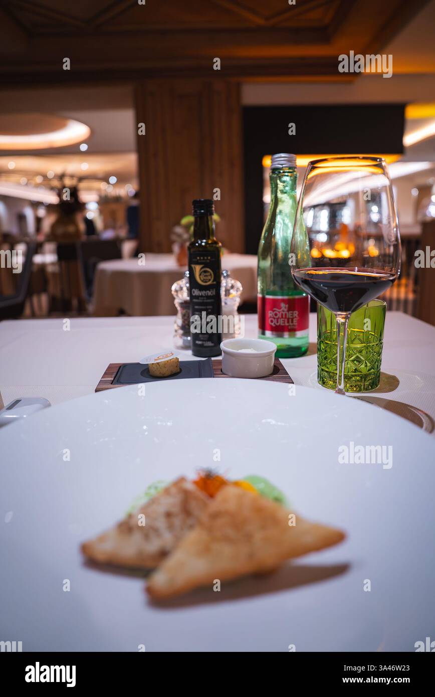 Fine Dining Table Setting in Upscale Restaurant in Ischgl, Austria ...