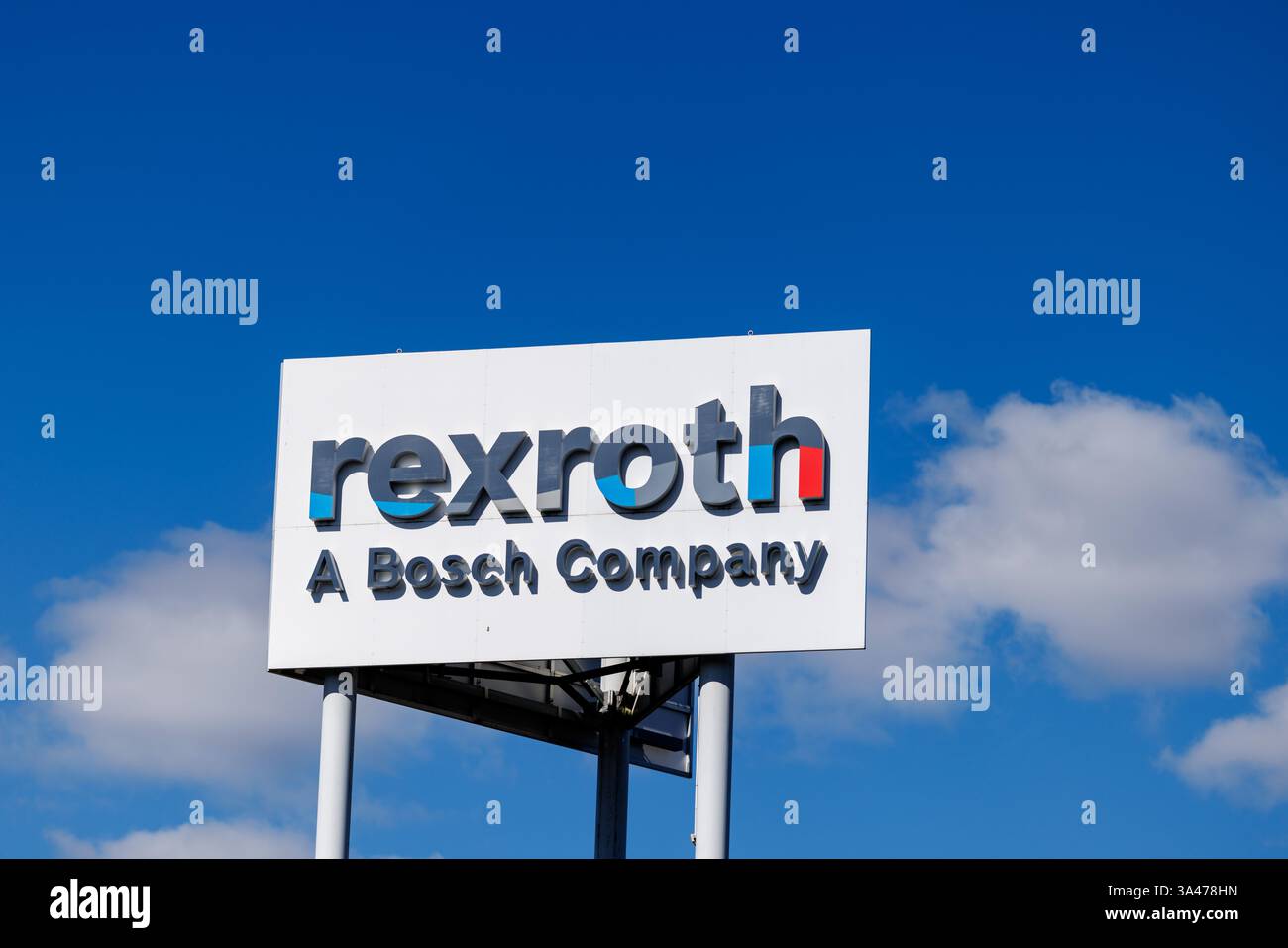 17 March 2025, Bavaria, Schweinfurt: The logo and the lettering ...