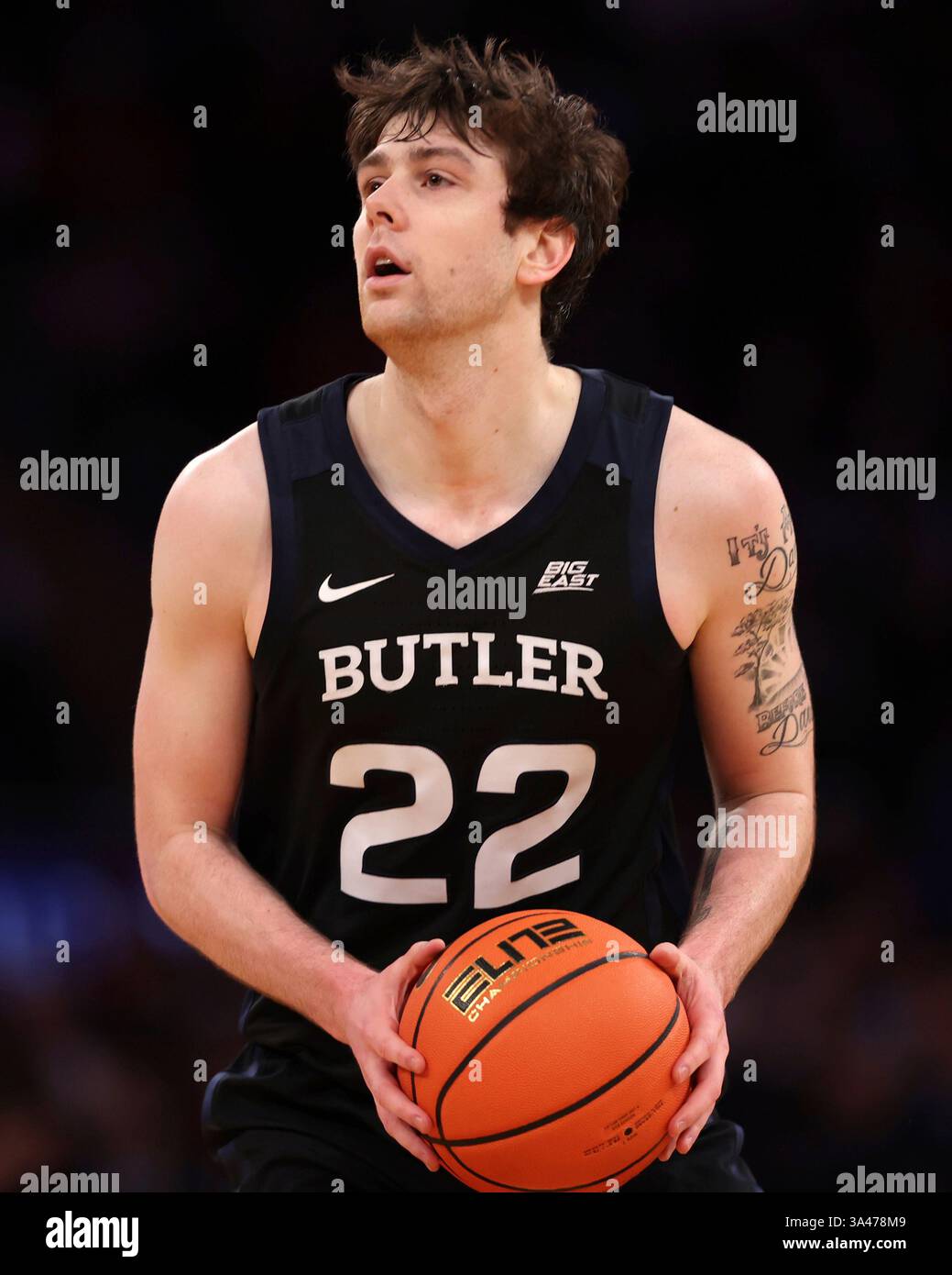 Butler forward Patrick McCaffery (22) stands on the court during the ...