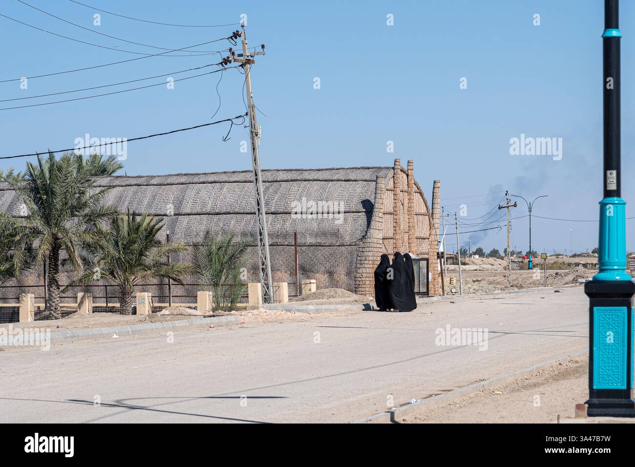 Mudhif, the traditional house of Marsh arabs aka madan, Iraq Stock ...