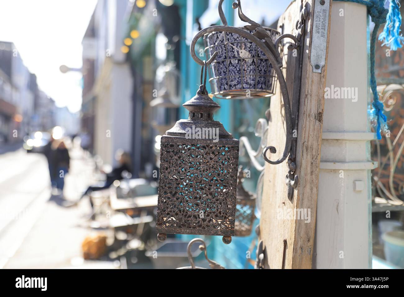 The pretty High Street in Hastings Old Town full of independent shops ...
