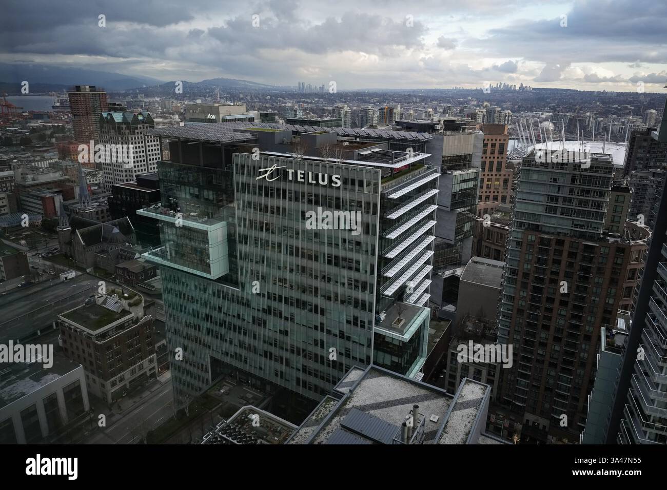 Vancouver, Canada. 19th Jan, 2023. Telus Corporation headquarters is ...