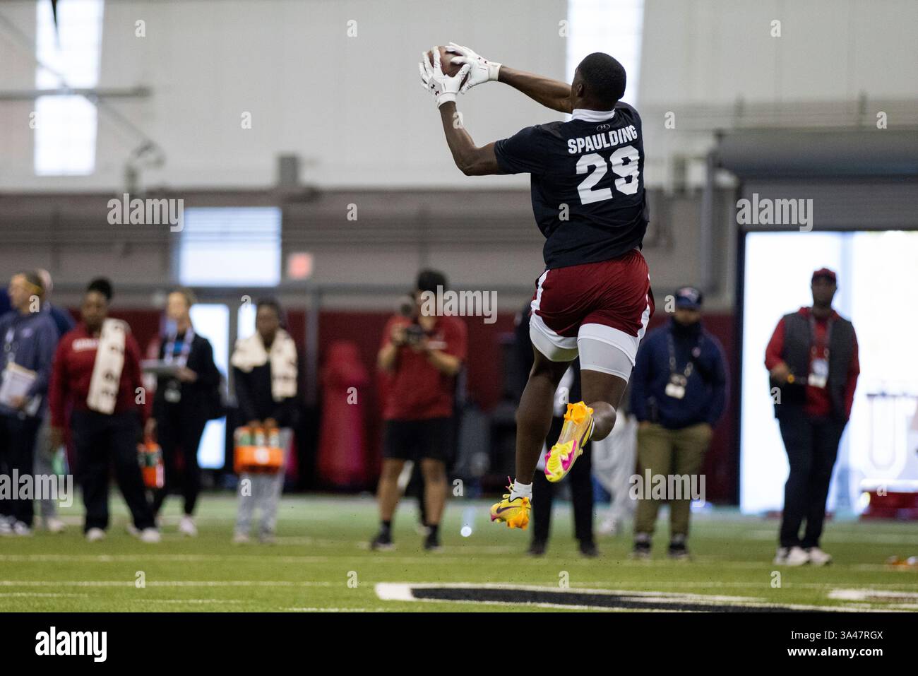 South Carolina defensive back David Spaulding (29) catches during South ...