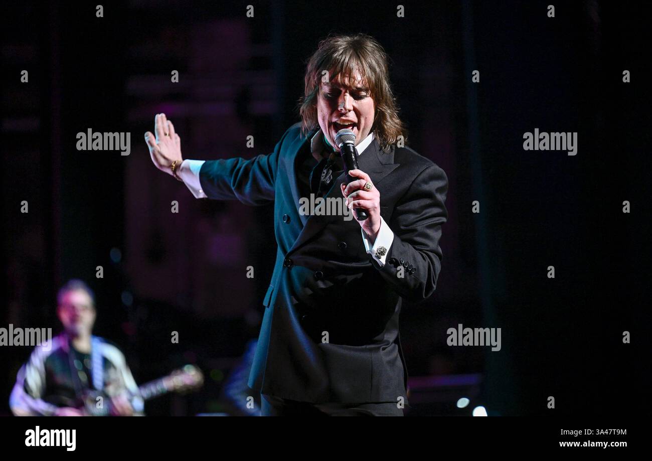 Luke Spiller performs at the 9th annual Love Rocks NYC concert ...