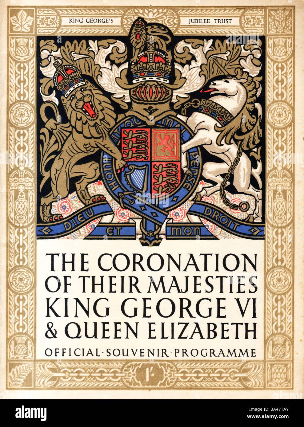 1937 official Coronation programme for King George VI and Queen ...