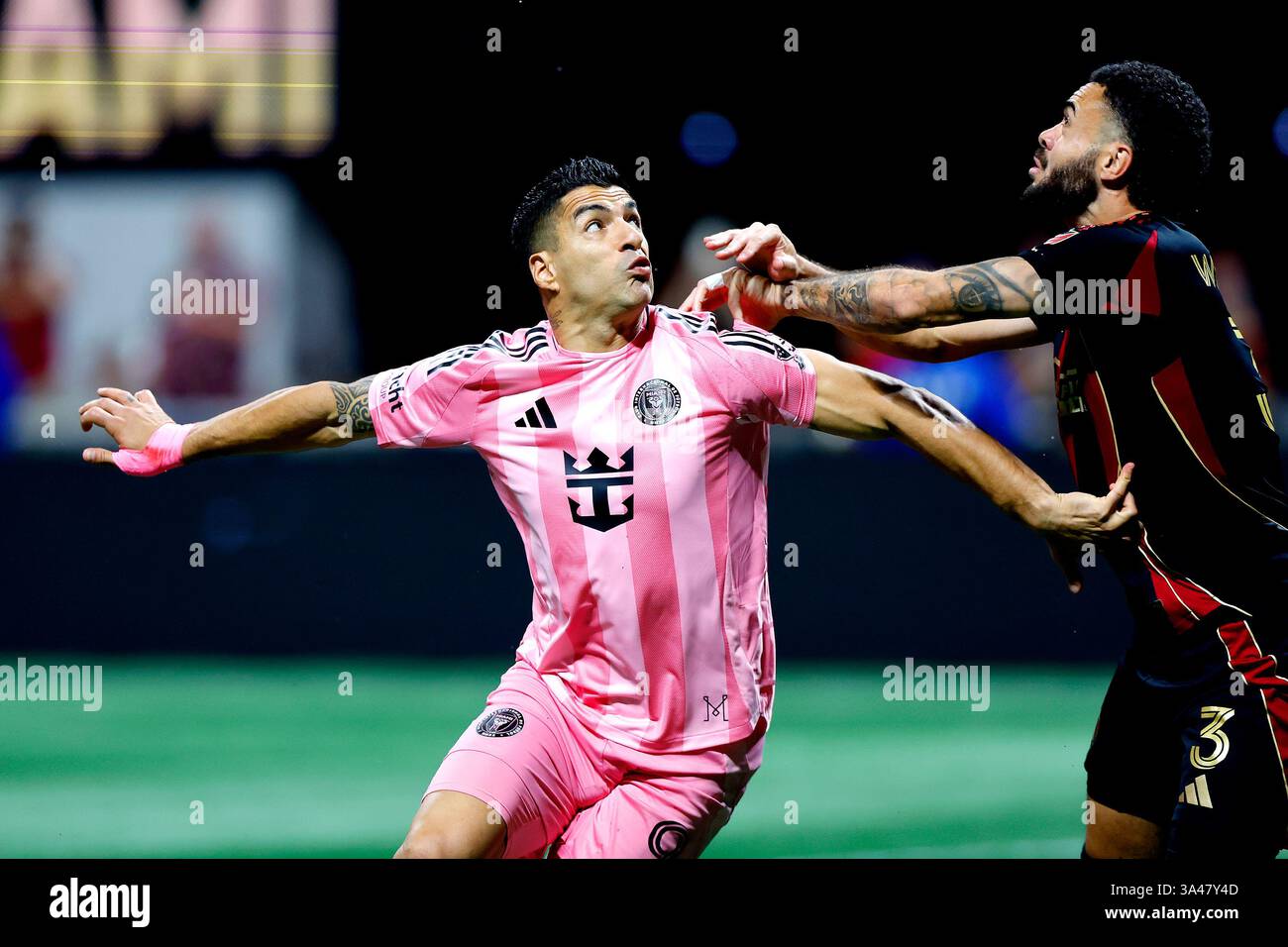 ATLANTA, GA - MARCH 16: Luis Suarez #9 of Inter Miami CF and Derrick ...