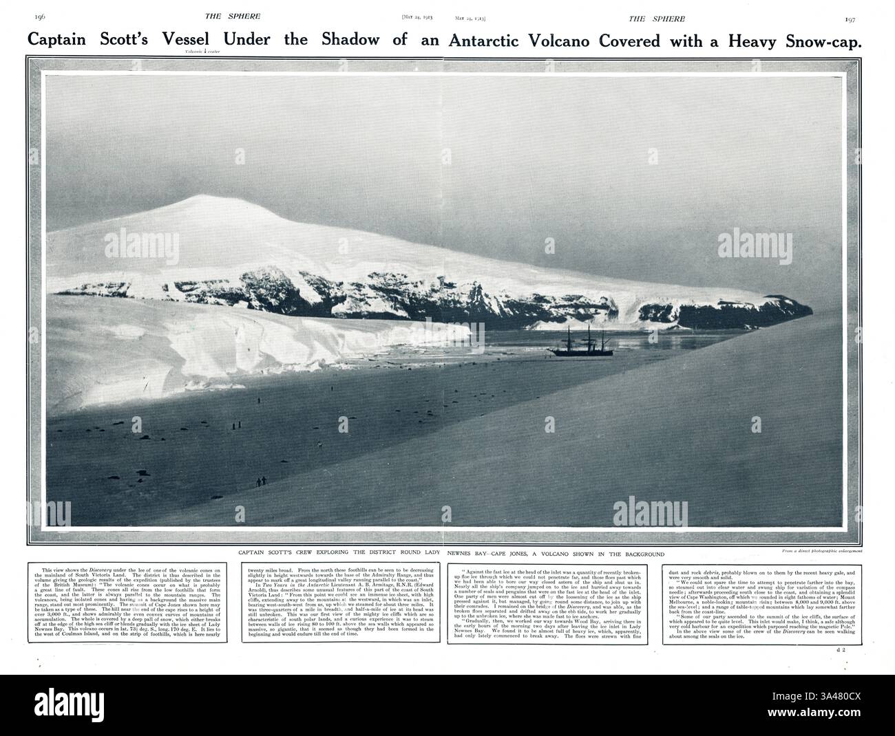 1913 the sphere captain scotts ship discovery hi-res stock photography ...