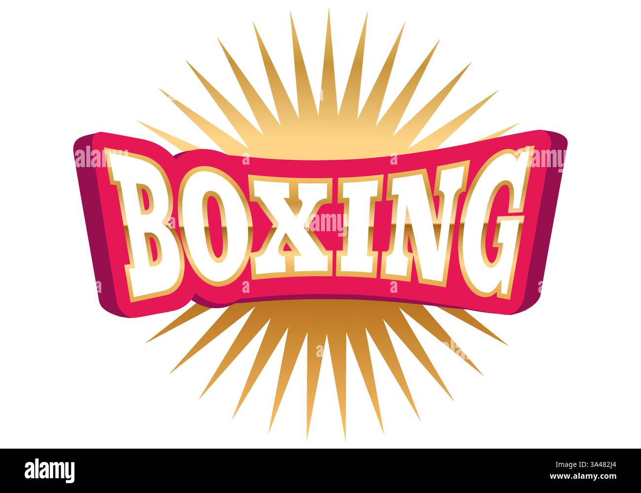 Vector vintage emblem for boxing. Vector logo for boxing club with ...