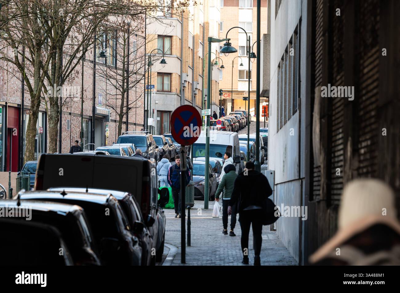 Bridge underpass connecting the Marolles district with the Stalingrad ...