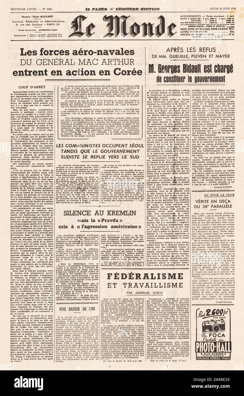 Korean war, 38th parallel, 1950 hi-res stock photography and images - Alamy